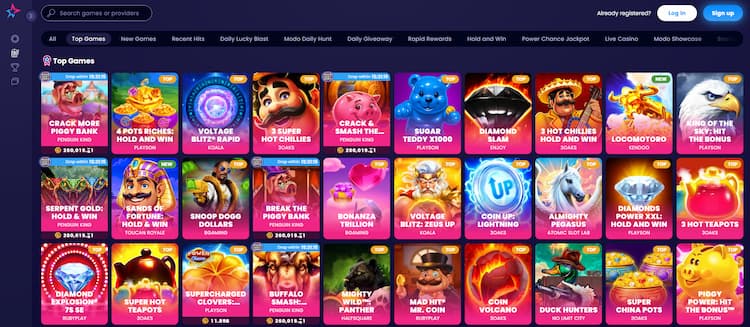 Modo Casino Review & Promo Codes - 20,000 GC + 1 Free SC on Sign-Up